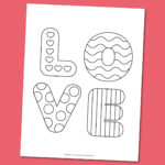Printable Love Coloring Page | Fun Family Crafts