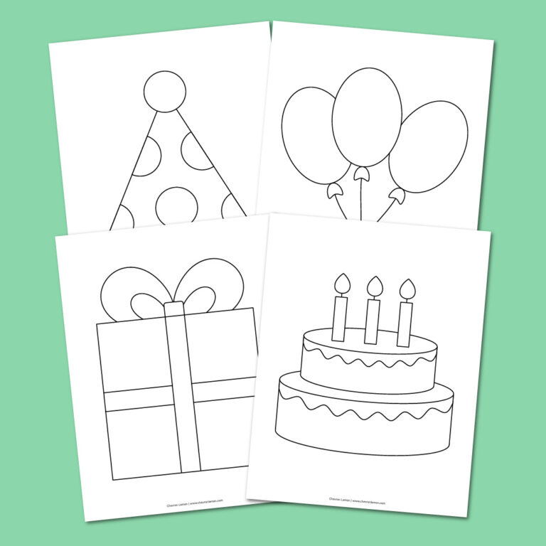 Free printable birthday coloring pages | Fun Family Crafts