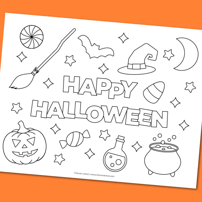 Happy Halloween coloring page | Fun Family Crafts
